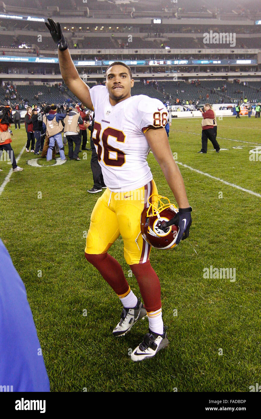 December 26, 2015: Washington Redskins tight end Jordan Reed (86) waves ...