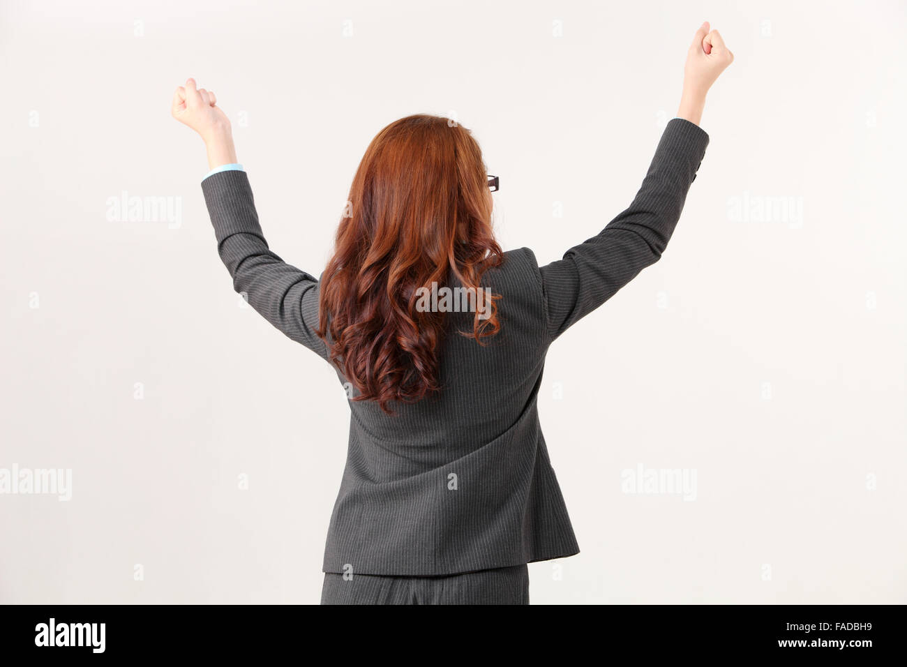 back view of the woman arm raising Stock Photo - Alamy