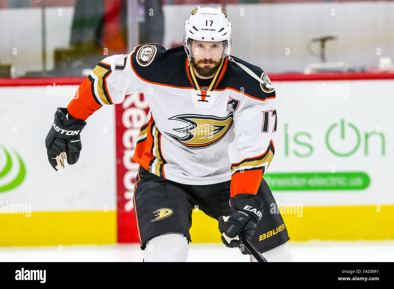 Anaheim Ducks center Ryan Kesler (17) during the NHL game between the ...