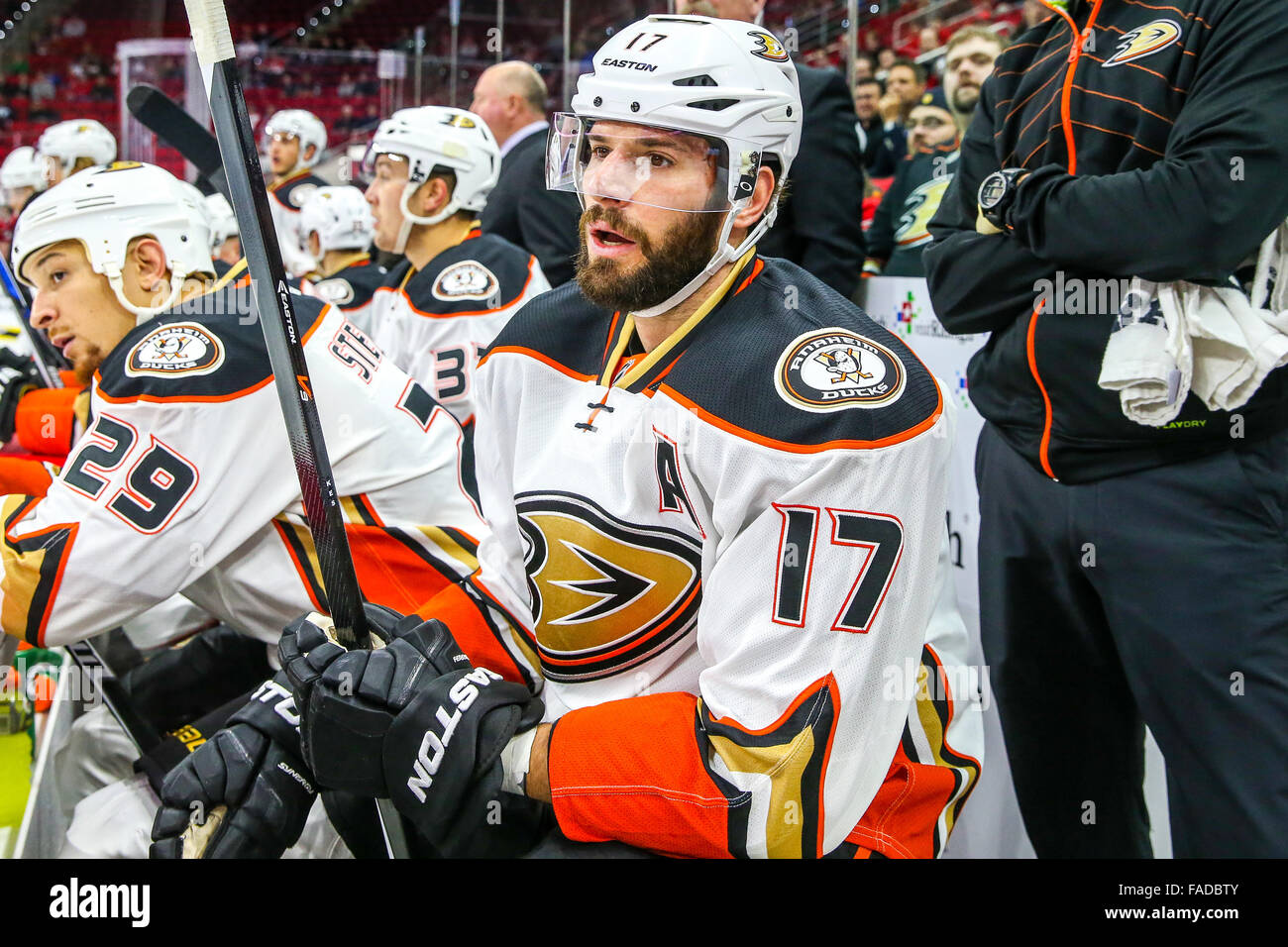 Anaheim Ducks center Ryan Kesler (17) during the NHL game between the ...