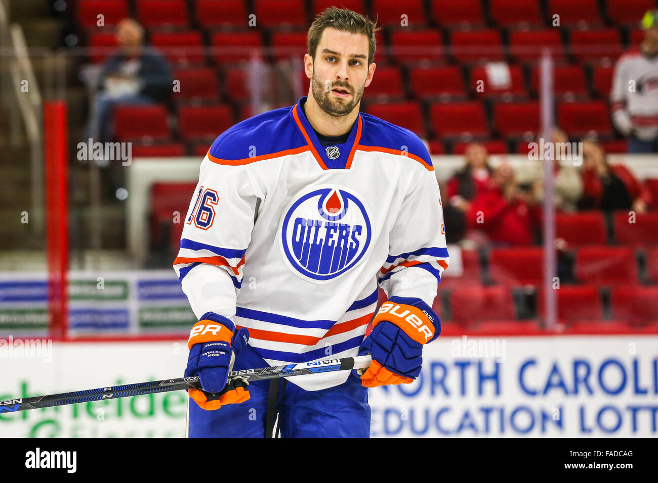 Edmonton Oilers right wing Teddy Purcell (16) during the NHL game ...
