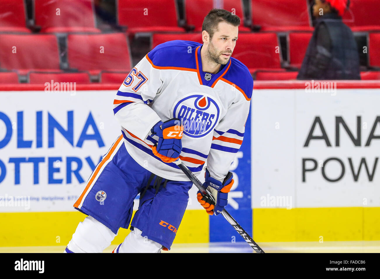 Edmonton Oilers left wing Benoit Pouliot (67) during the NHL game ...