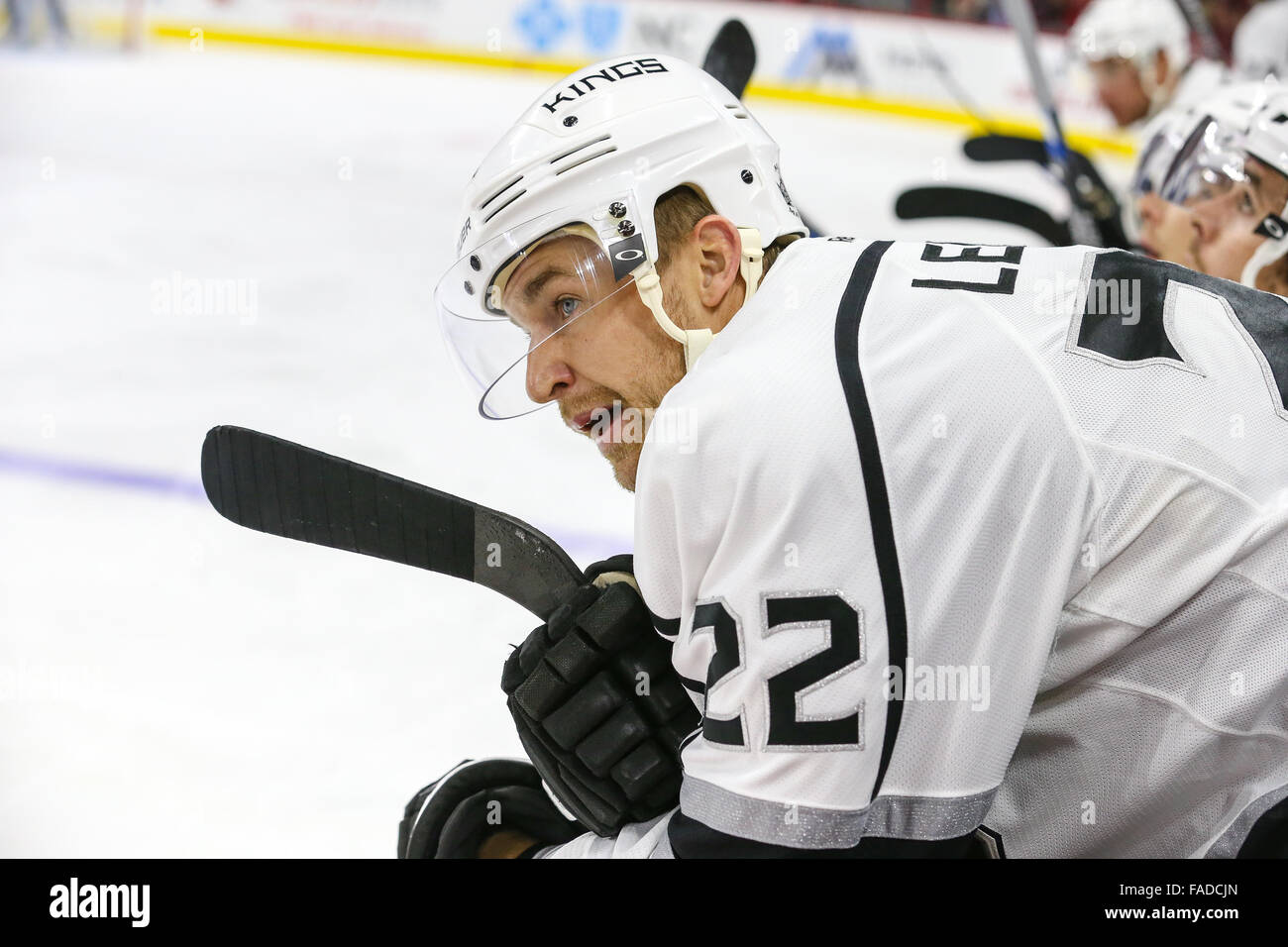 Los Angeles Kings center Trevor Lewis (22) during the NHL game between ...