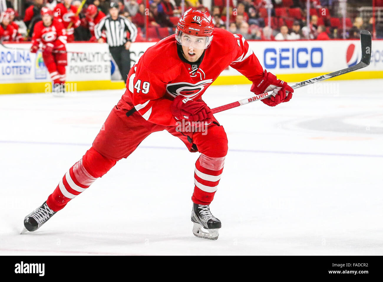 Carolina Hurricanes center Victor Rask (49) during the NHL game between ...