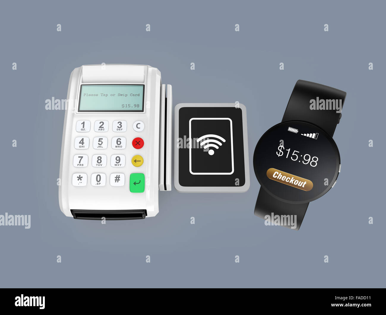 Using smart watch to process payment. Smart cashless mobile payment ...
