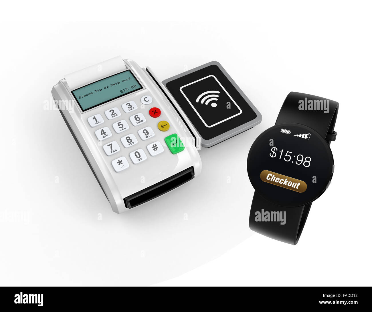 Contactless payment using smartwatch Cut Out Stock Images & Pictures ...
