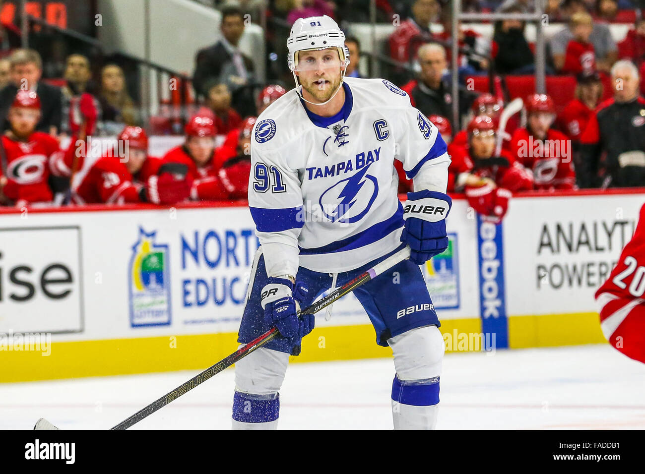 Tampa Bay Lightning center Steven Stamkos (91) during the NHL game ...