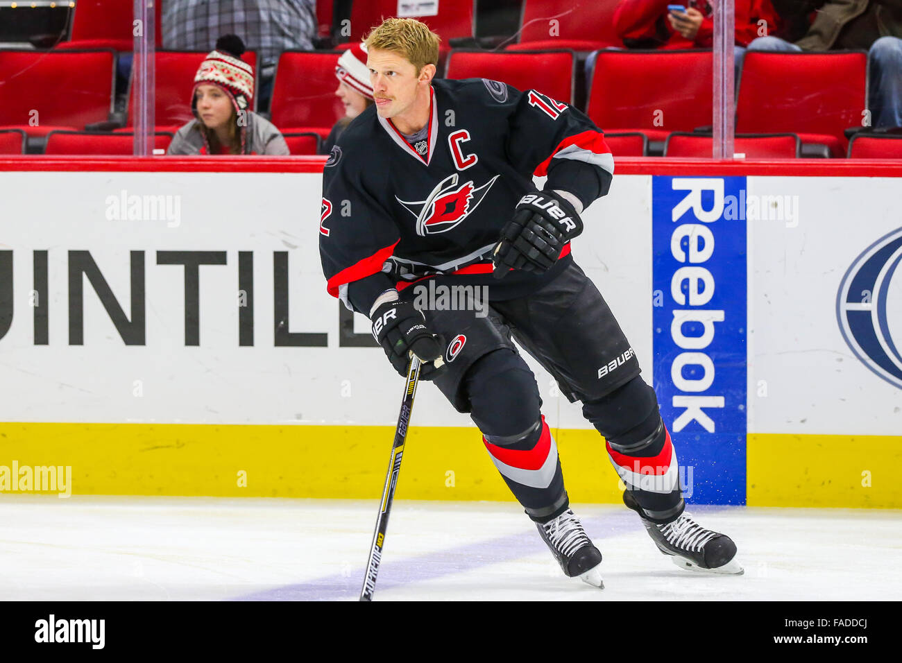Carolina Hurricanes center Eric Staal (12) during the NHL game between ...
