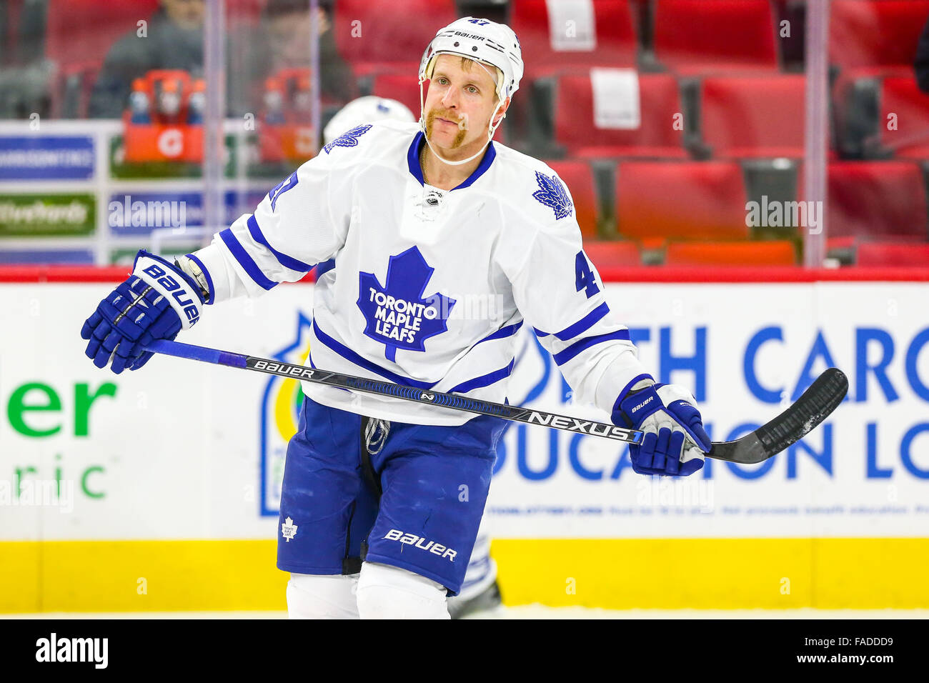 Toronto Maple Leafs center Leo Komarov (47) during the NHL game between ...