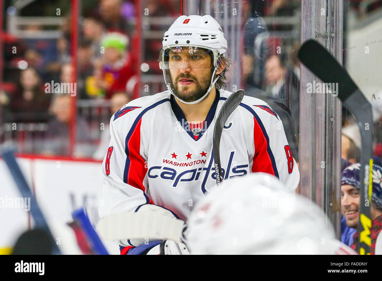 Washington Capitals left wing Alex Ovechkin (8) during the NHL game ...
