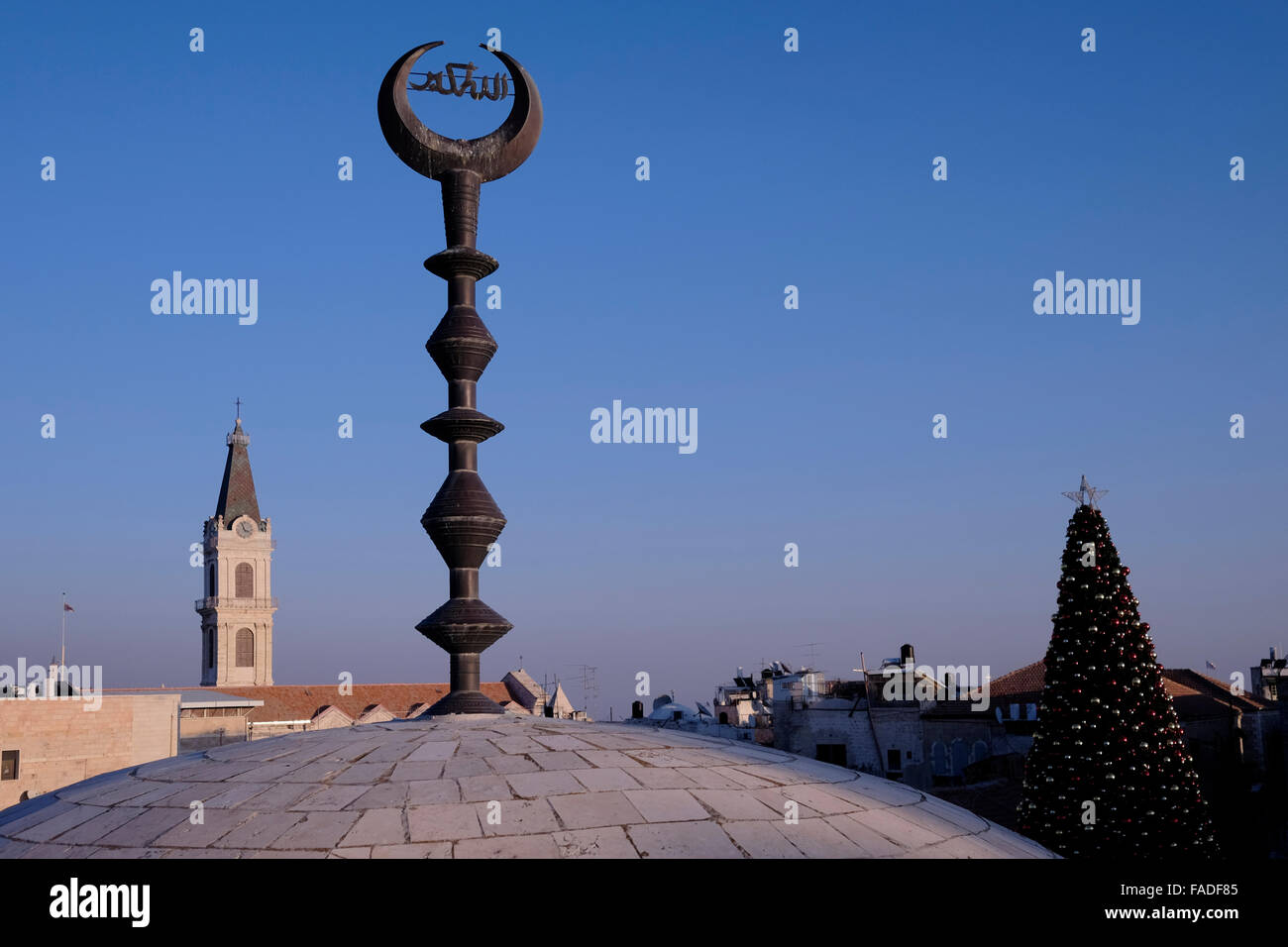 Muslim crescent moon church tower hi-res stock photography and images ...