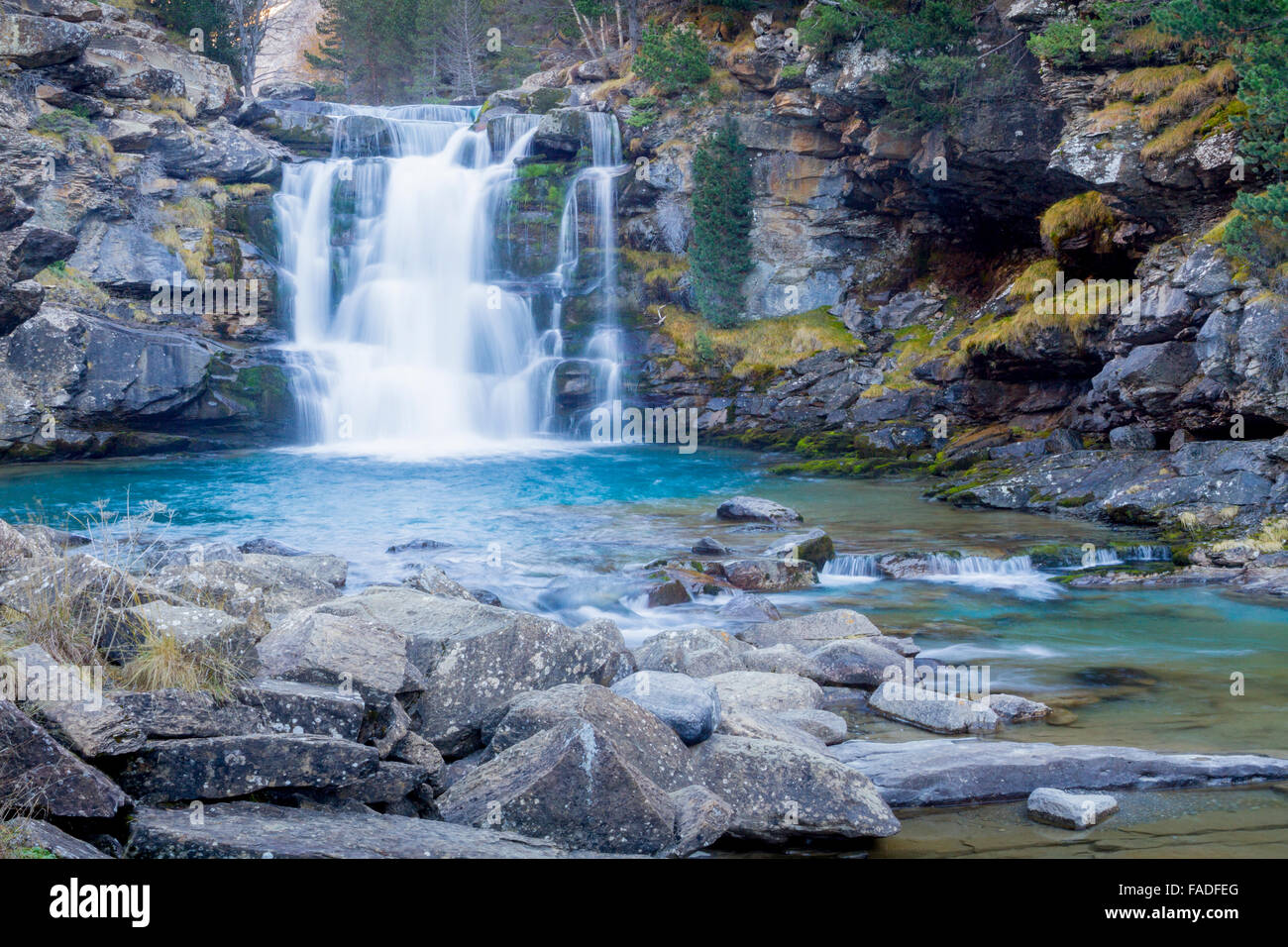 Soaso waterfall, Ordesa National Park, Huesca, Aragon, Spain Stock ...