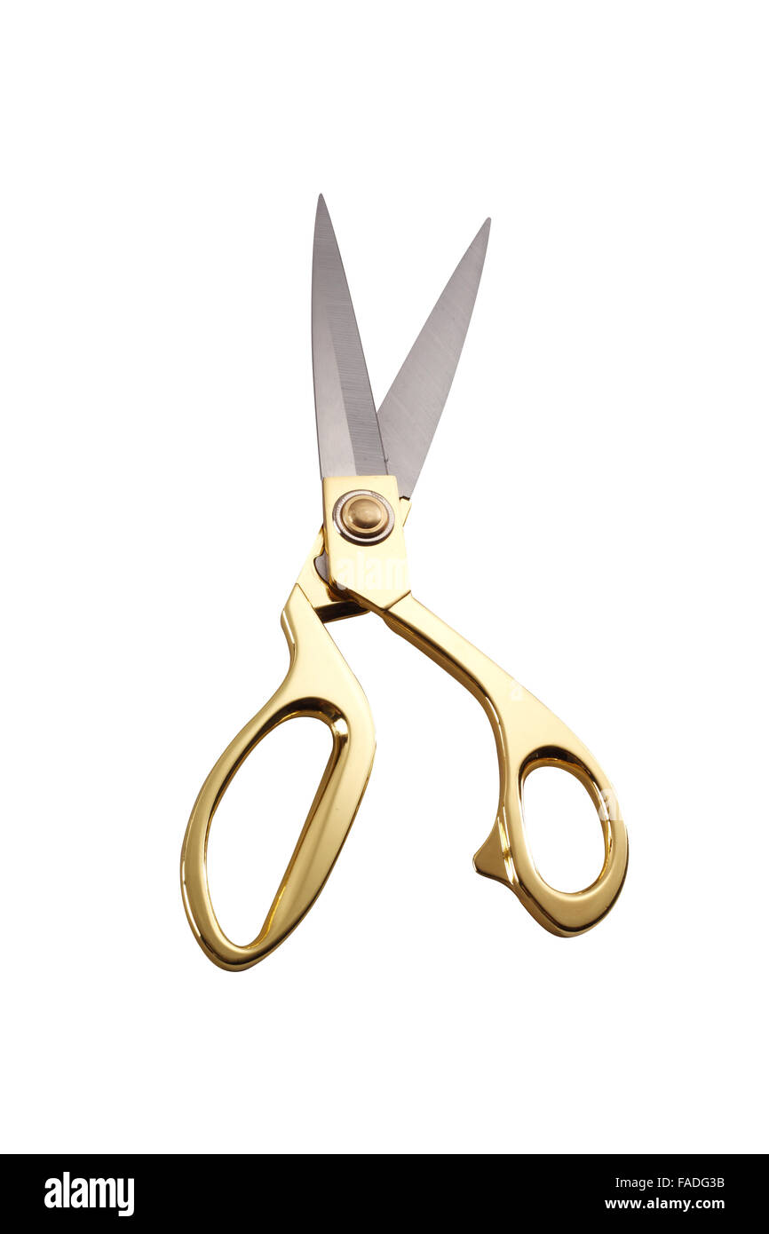 Golden scissors hi-res stock photography and images - Alamy