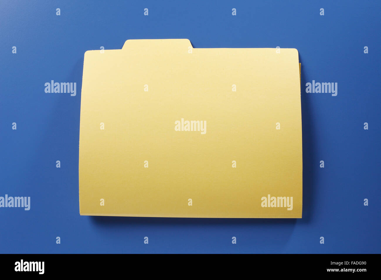 Blank File folder on the blue background Stock Photo - Alamy