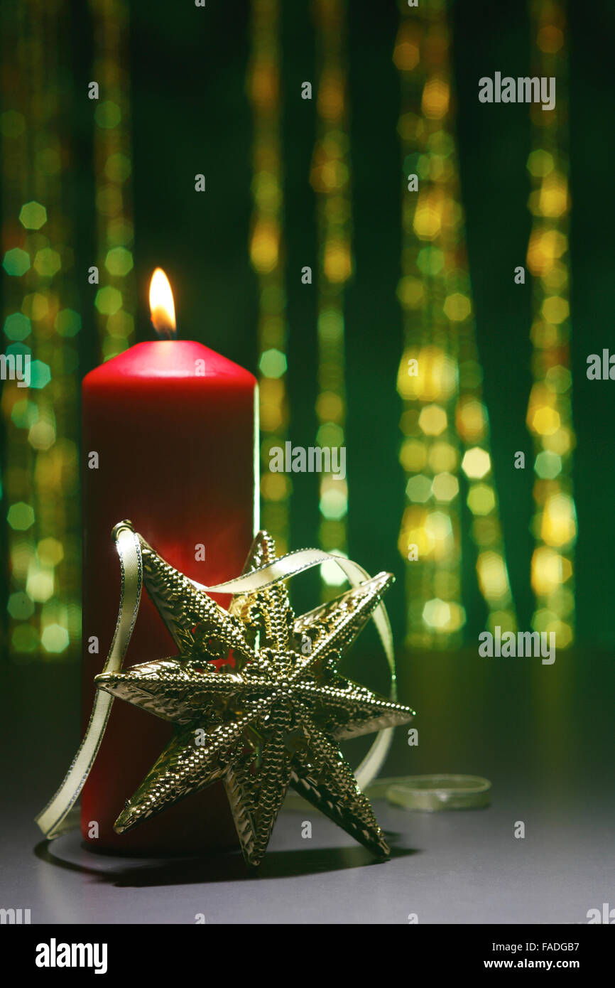 star and the red candle Stock Photo - Alamy