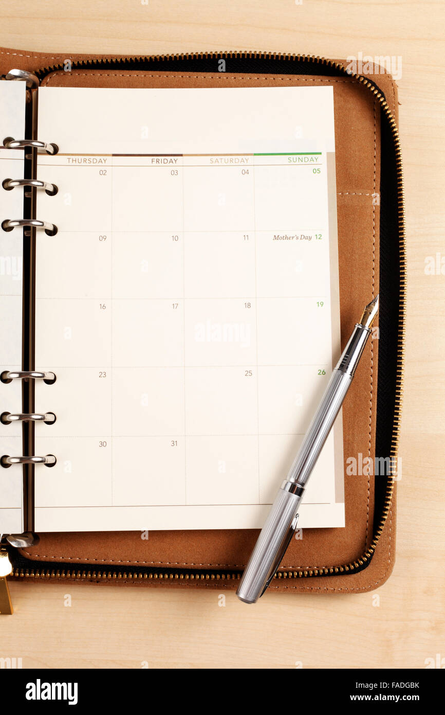 Brown leather diary hi-res stock photography and images - Alamy