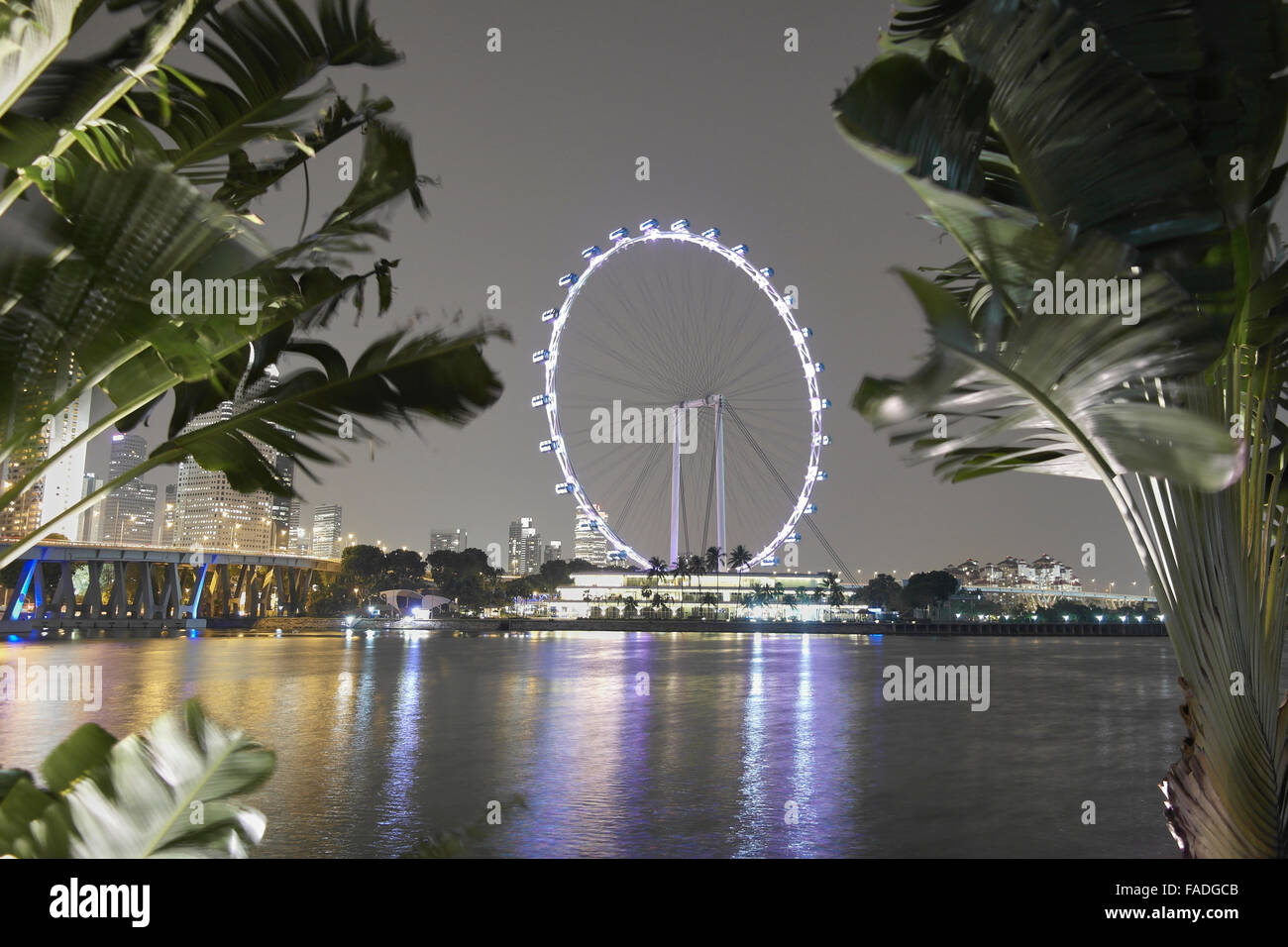 Ferris wheel in Singapore Marina bay - Singapore Stock Photo - Alamy
