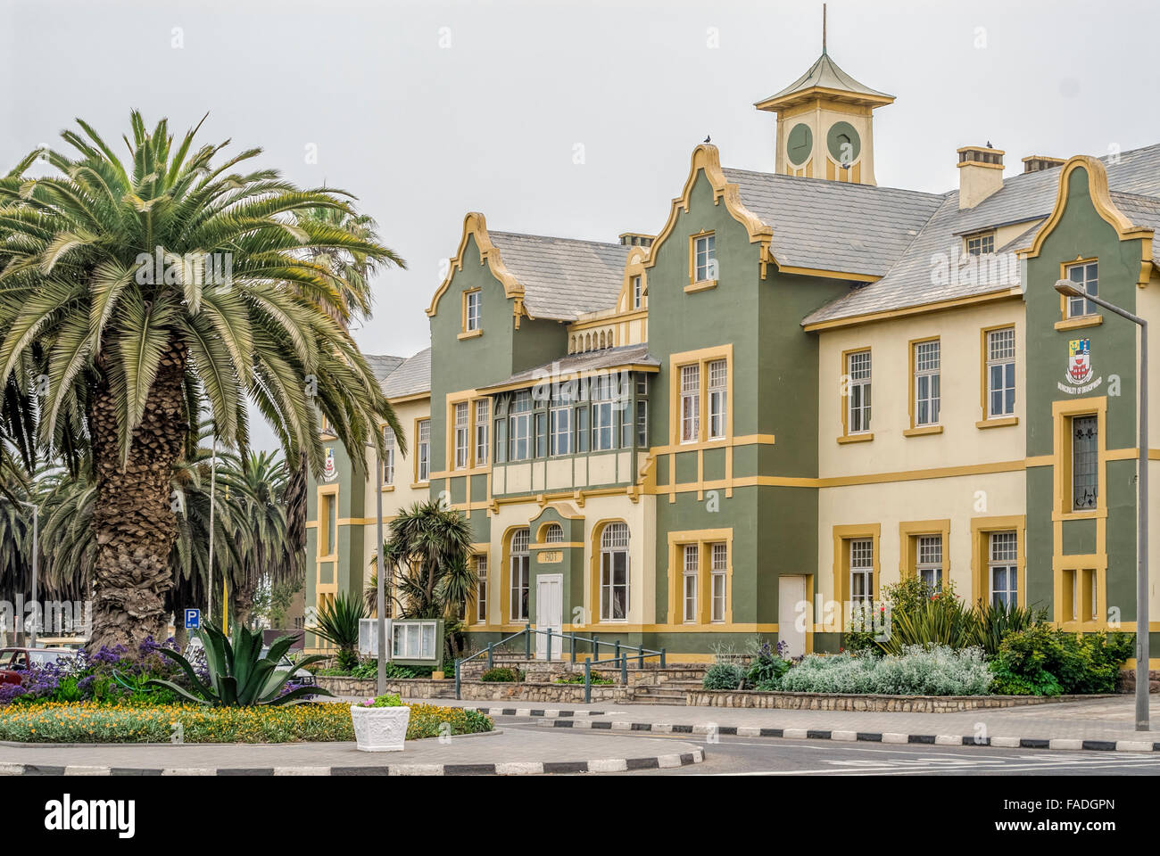 Colonial German Building in Swakopmund, Namibia Deutsche Kolonial Stock ...