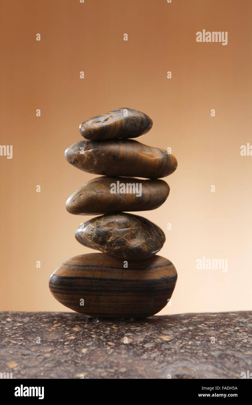 A stack of well balanced stones Stock Photo - Alamy
