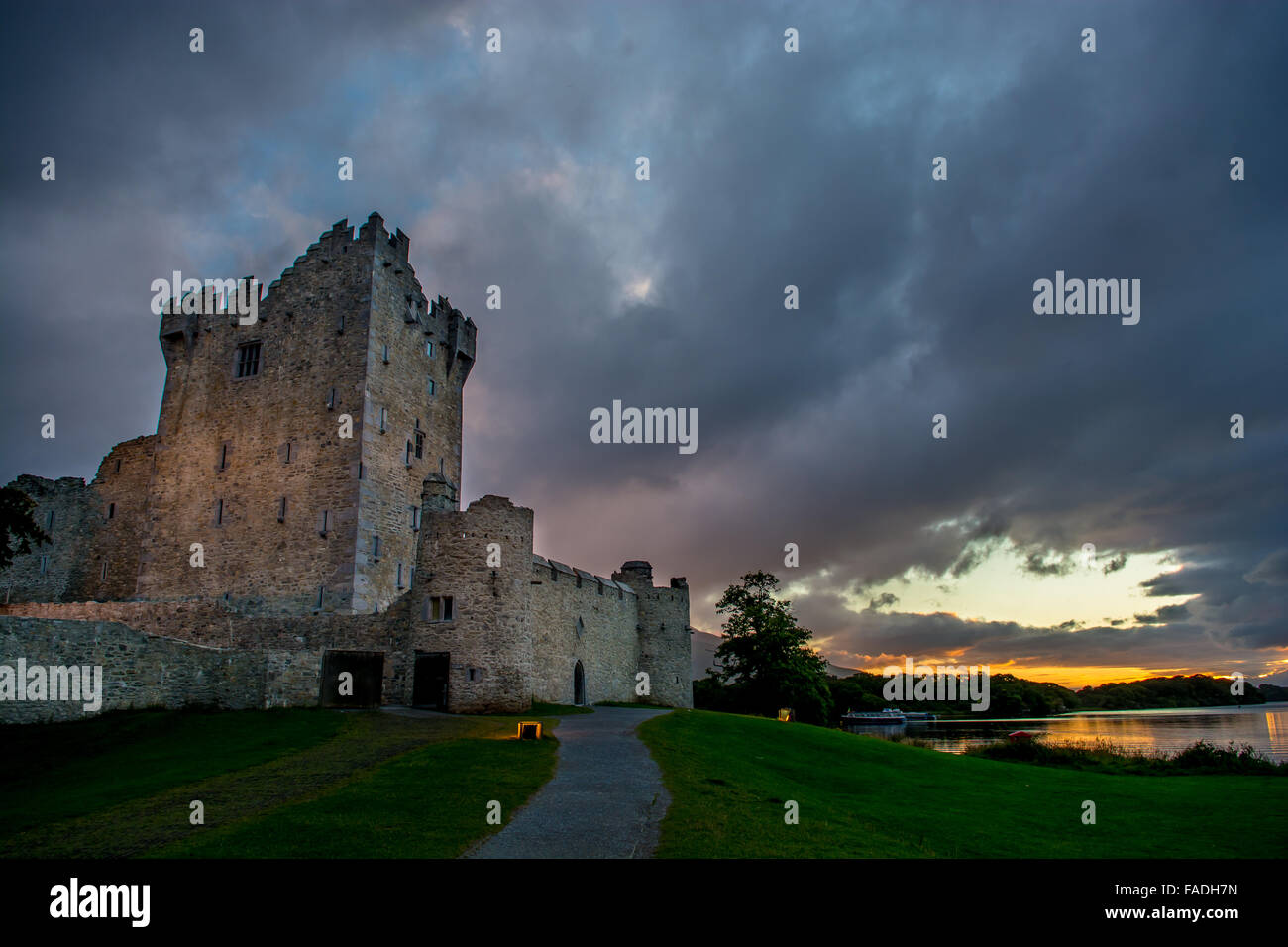 Ross Castle at Lough Leane in Ireland Stock Photo - Alamy