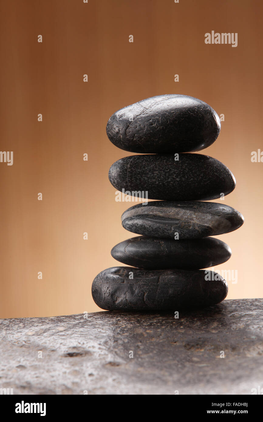 A stack of well balanced stones Stock Photo - Alamy