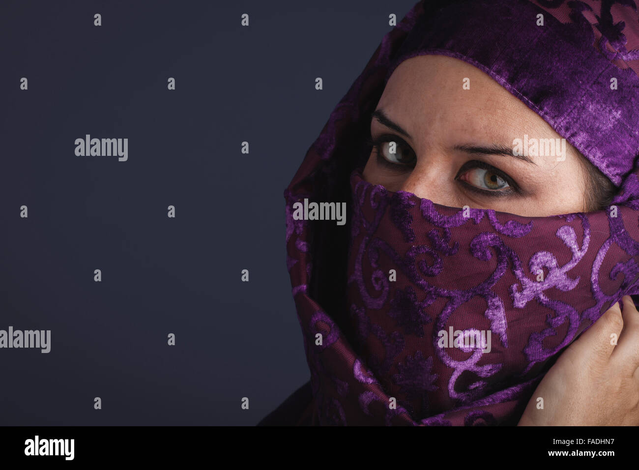 Beautiful arabic woman with traditional burqa veil Stock Photo - Alamy
