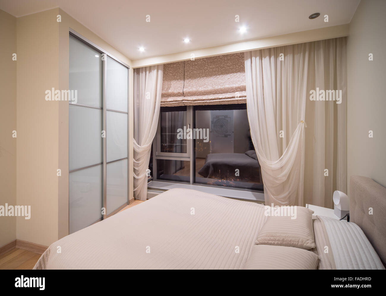 Interior of bed room in private modern house Stock Photo - Alamy