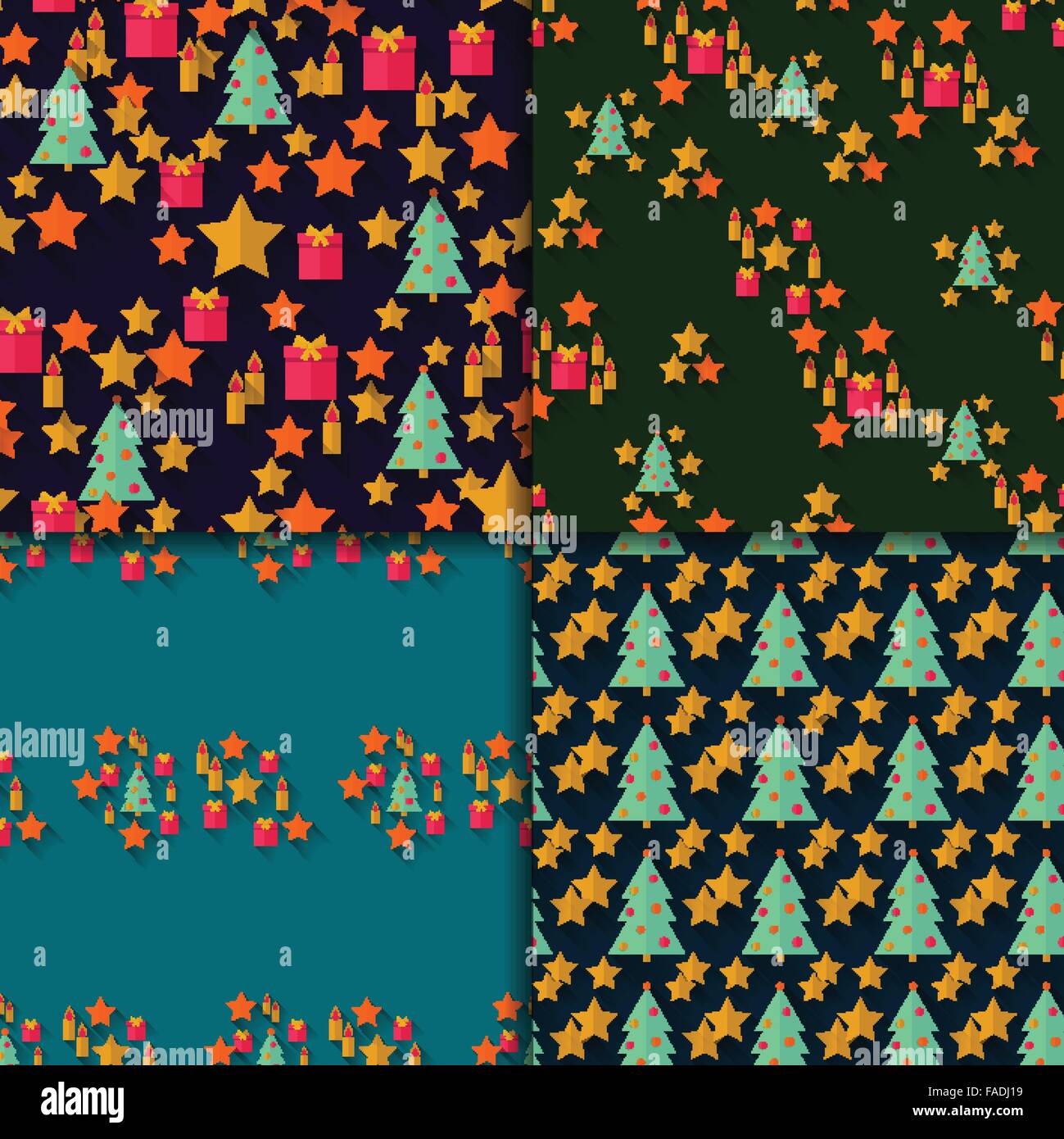 Seamless Christmas patterns Stock Vector Image & Art - Alamy