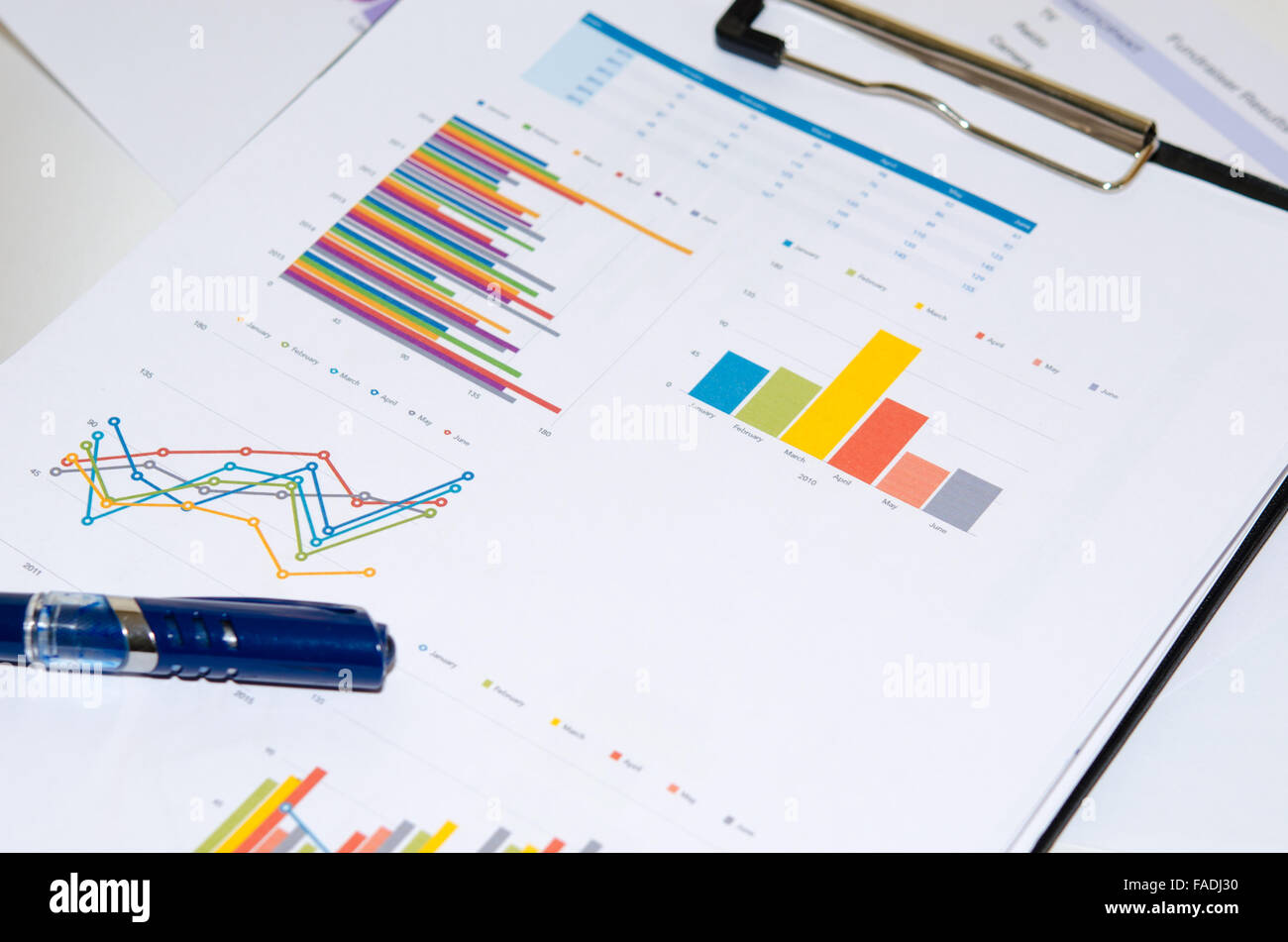 paper documents with financial reports Stock Photo - Alamy