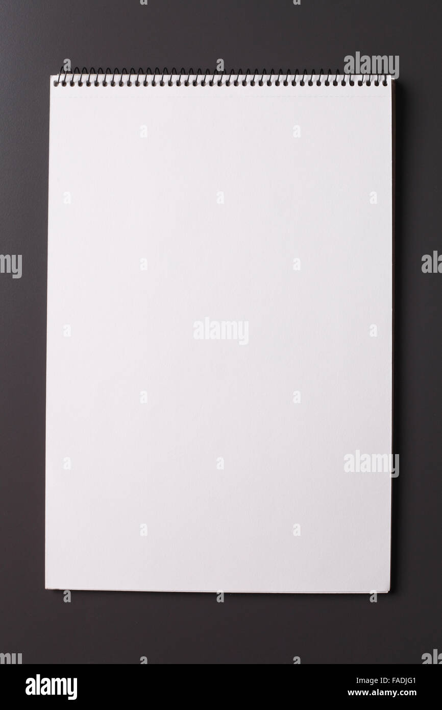 Blank spiral bound notebook with copy space Stock Photo - Alamy