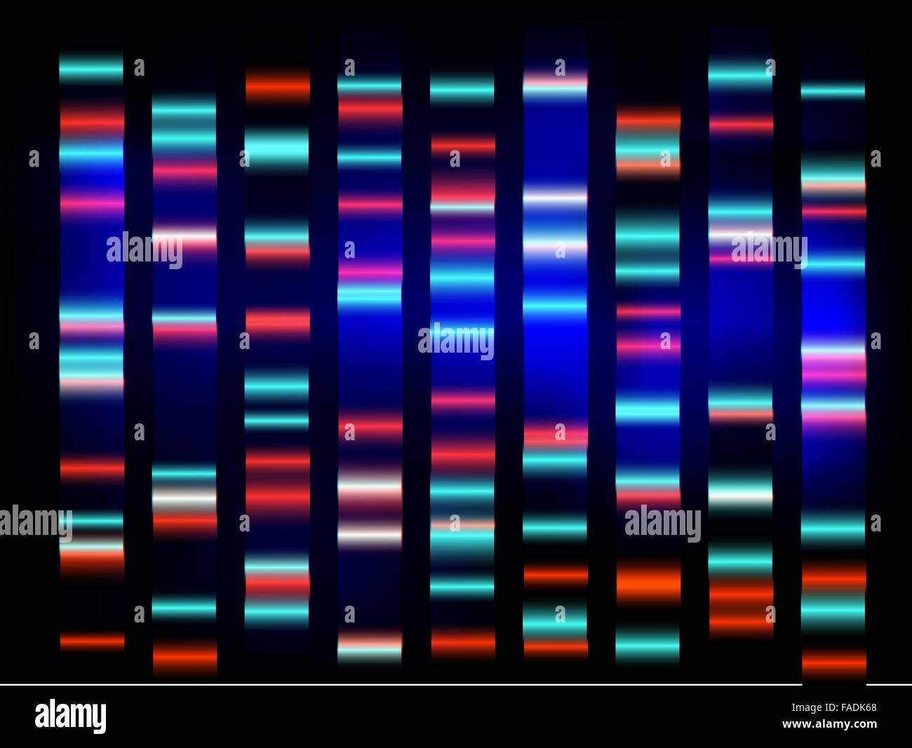 colourful medical dna results with black background Stock Vector Image ...