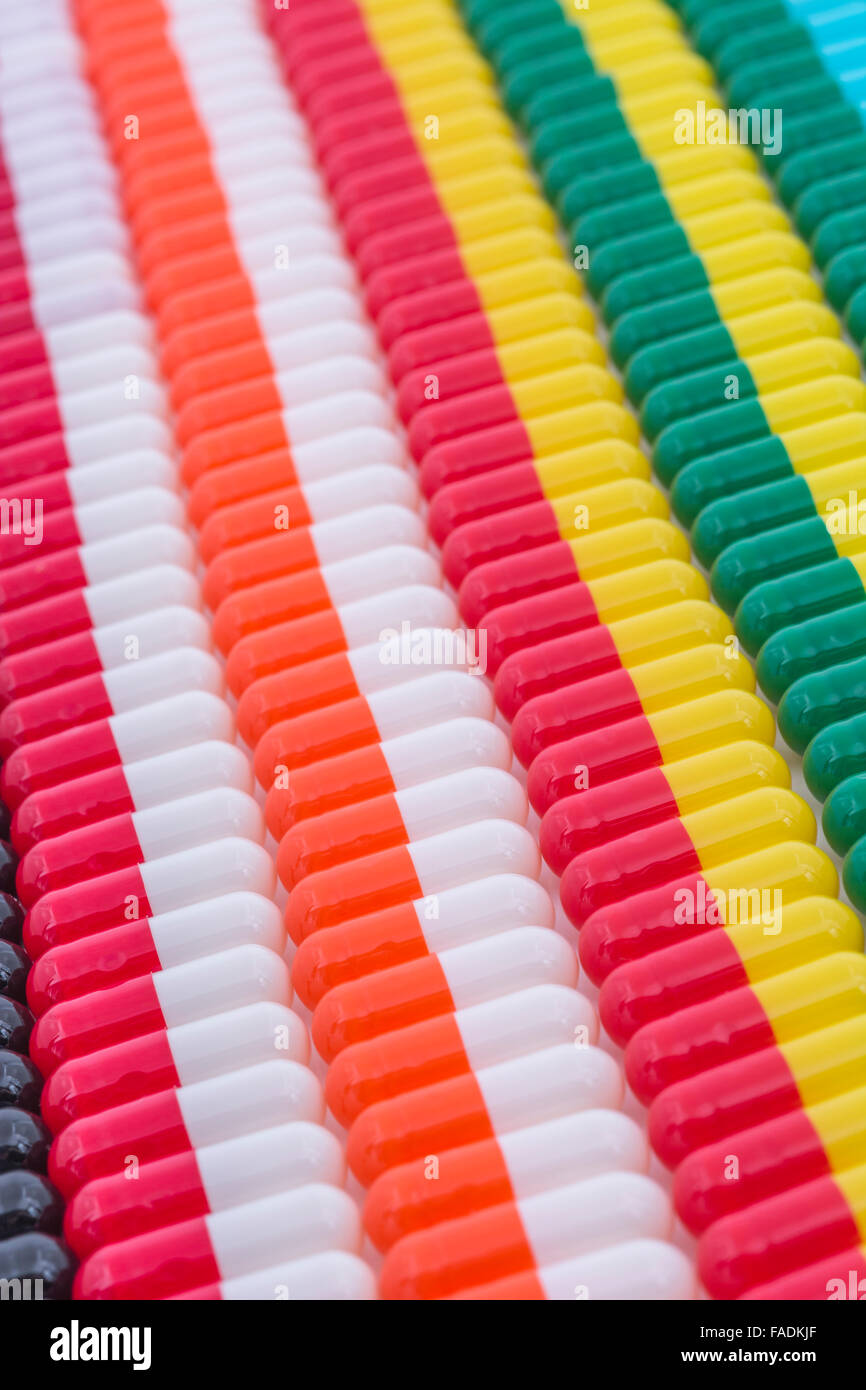 Close-up of gelatine pills - capsules. Metaphor consumer choice ...