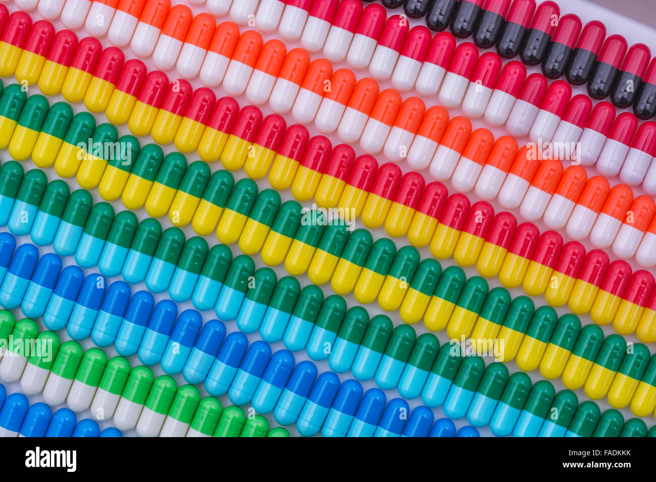 Close-up of gelatine pills - capsules. Metaphor consumer choice ...