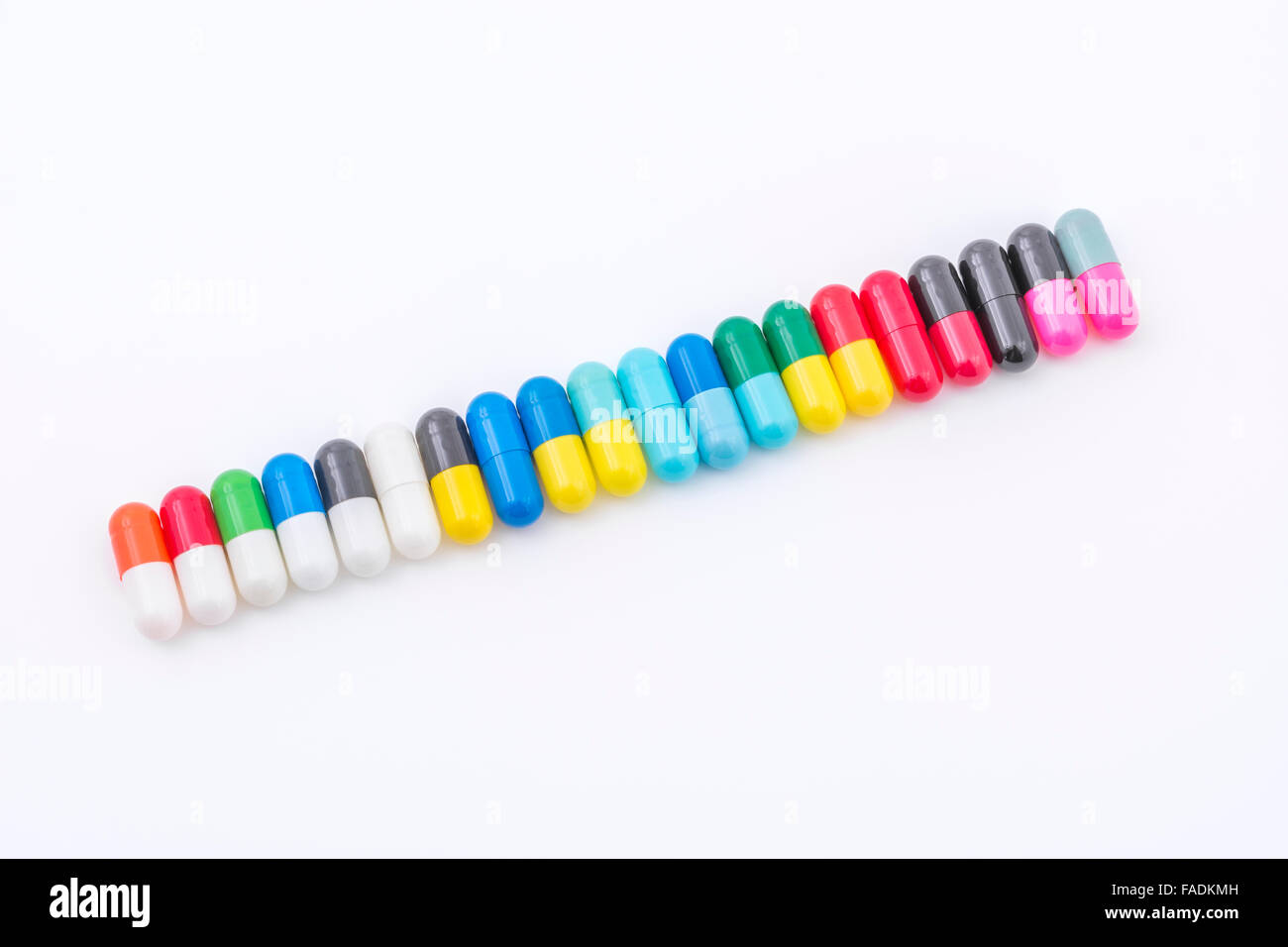 Close-up pills - capsules made of gelatin. Metaphor consumer choice ...