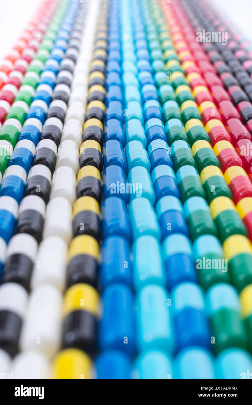 Close-up pills - capsules made of gelatin. Metaphor consumer choice ...