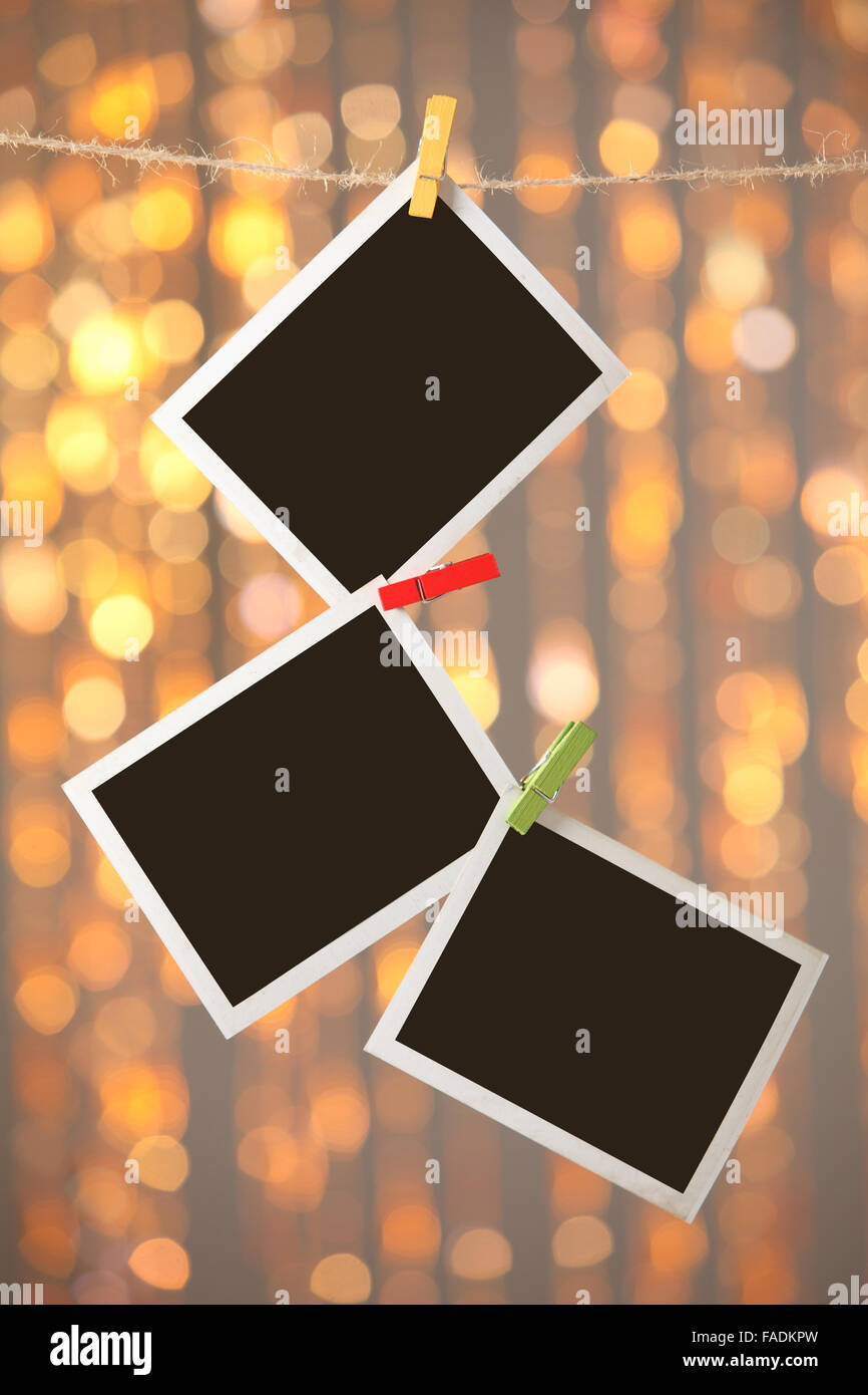 picture frame on the washing line Stock Photo - Alamy