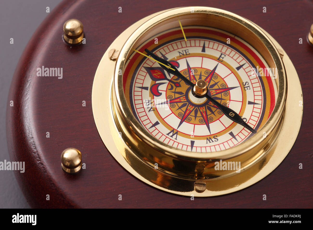 close up of the antique compass Stock Photo - Alamy