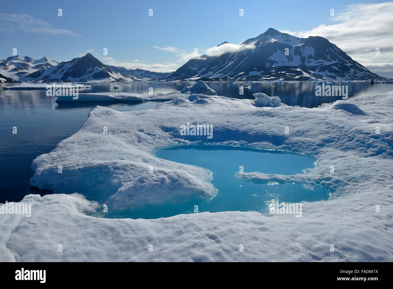 Pack or drift ice off Kulusuk Island, East Greenland, Greenland Stock ...