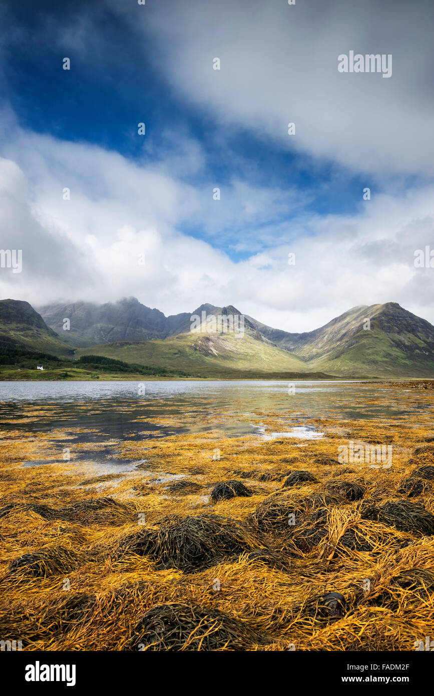 Loch Slapin, in the back the Cuillin Hills, Torrin, Western Highlands ...
