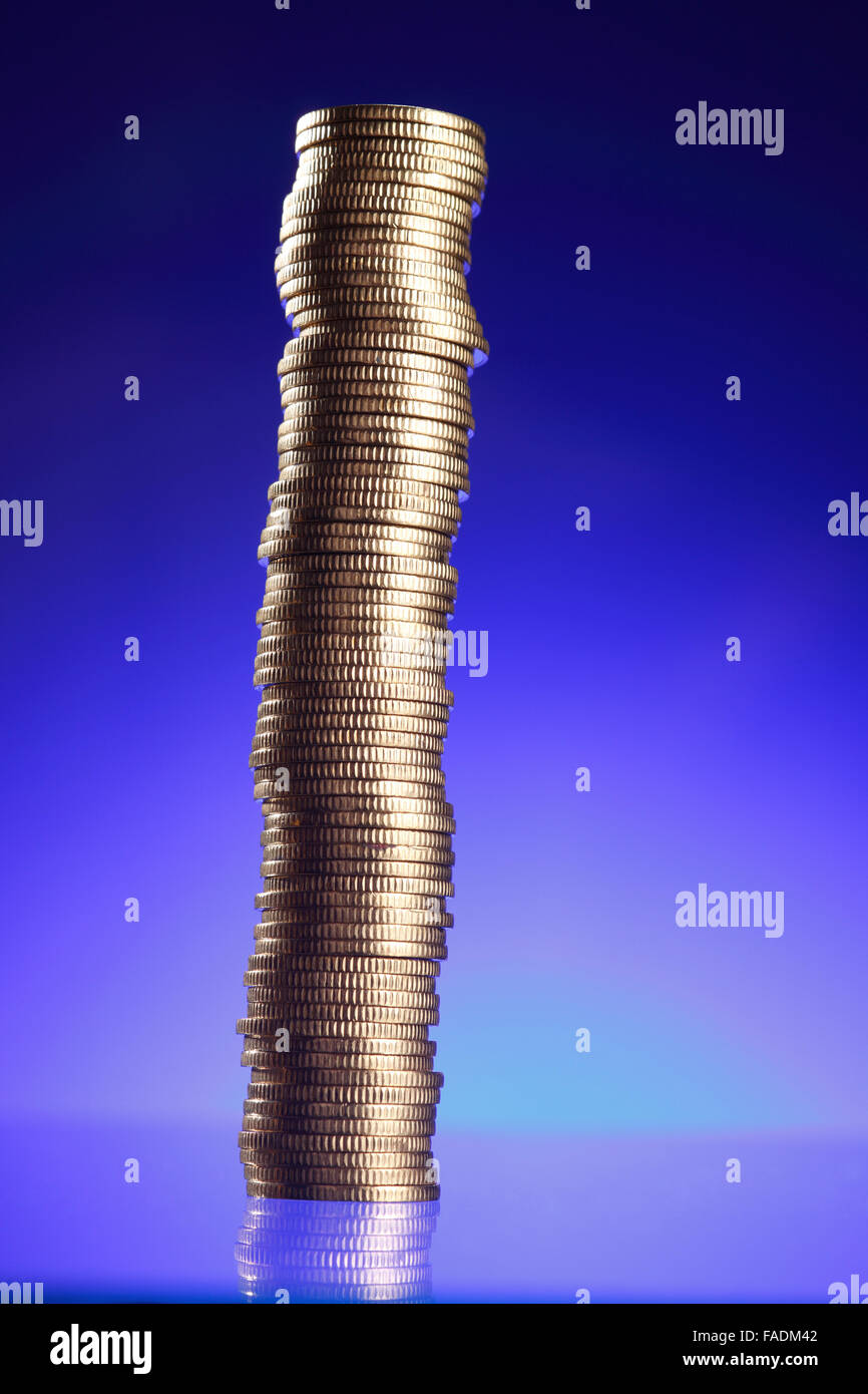 A stack of various gold coins Stock Photo - Alamy