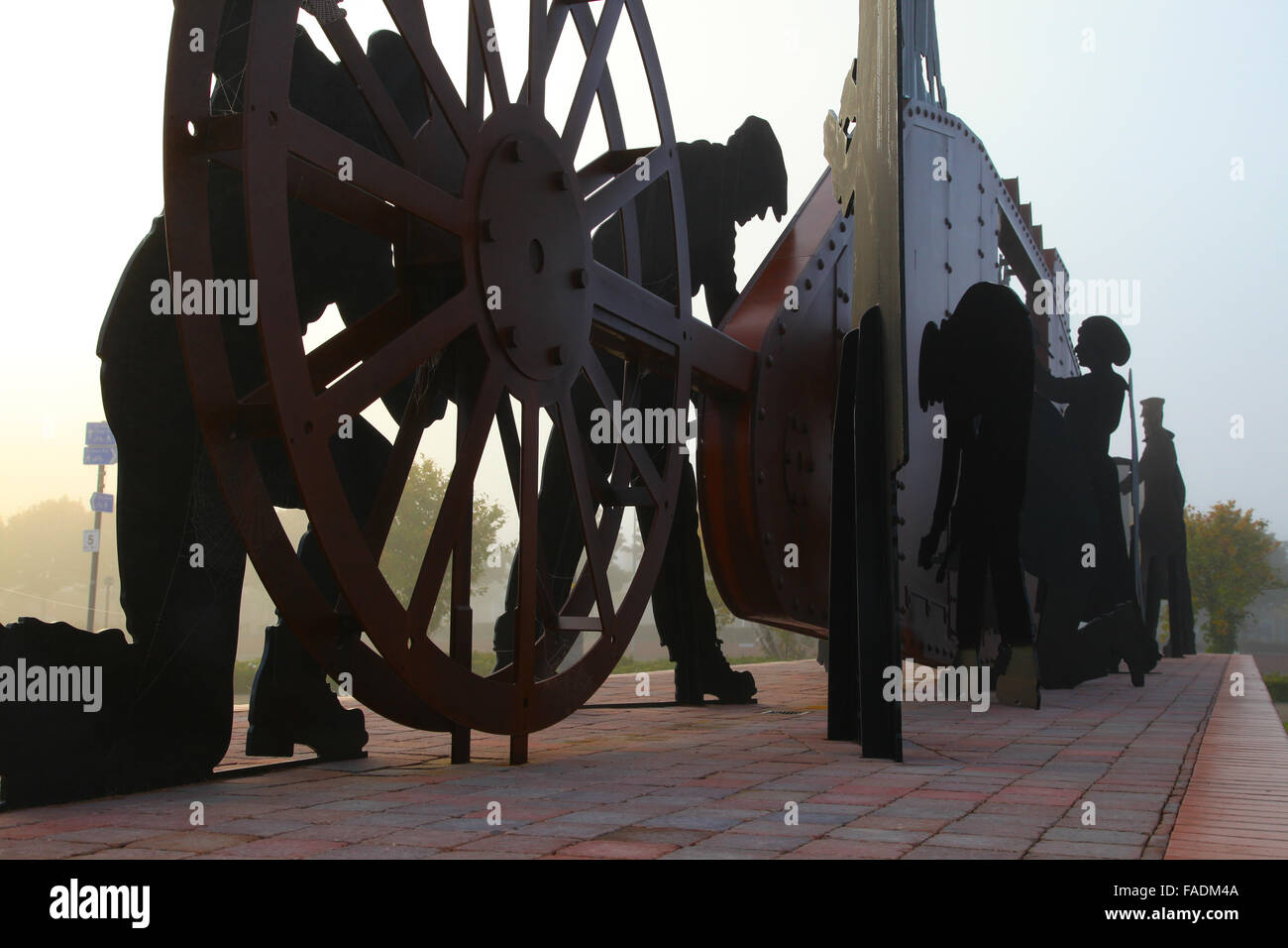 Lincoln Tank Memorial, modern artwork tank display, installed on a ...