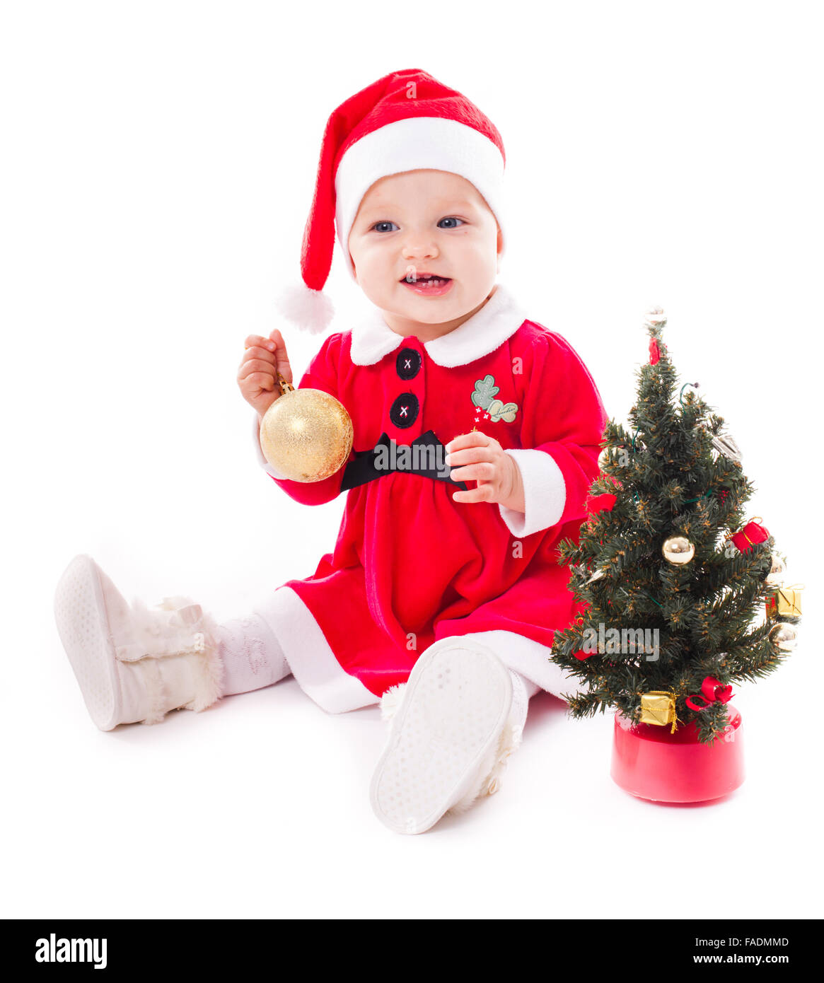 Santa girl isolated Stock Photo - Alamy