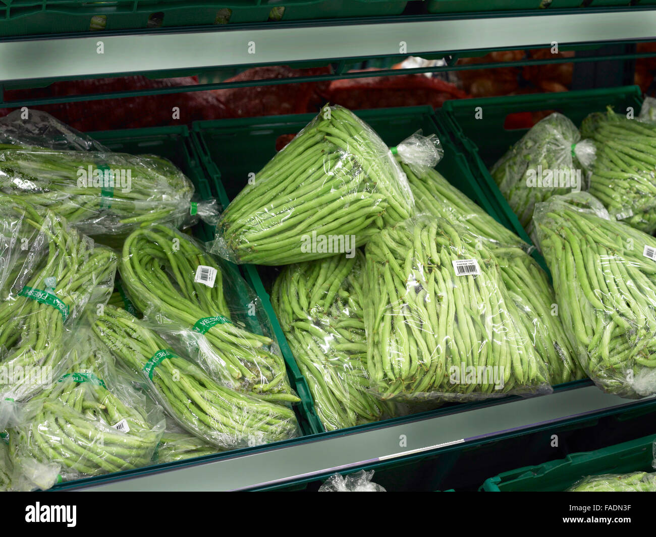Close up of green beans in package Stock Photo - Alamy