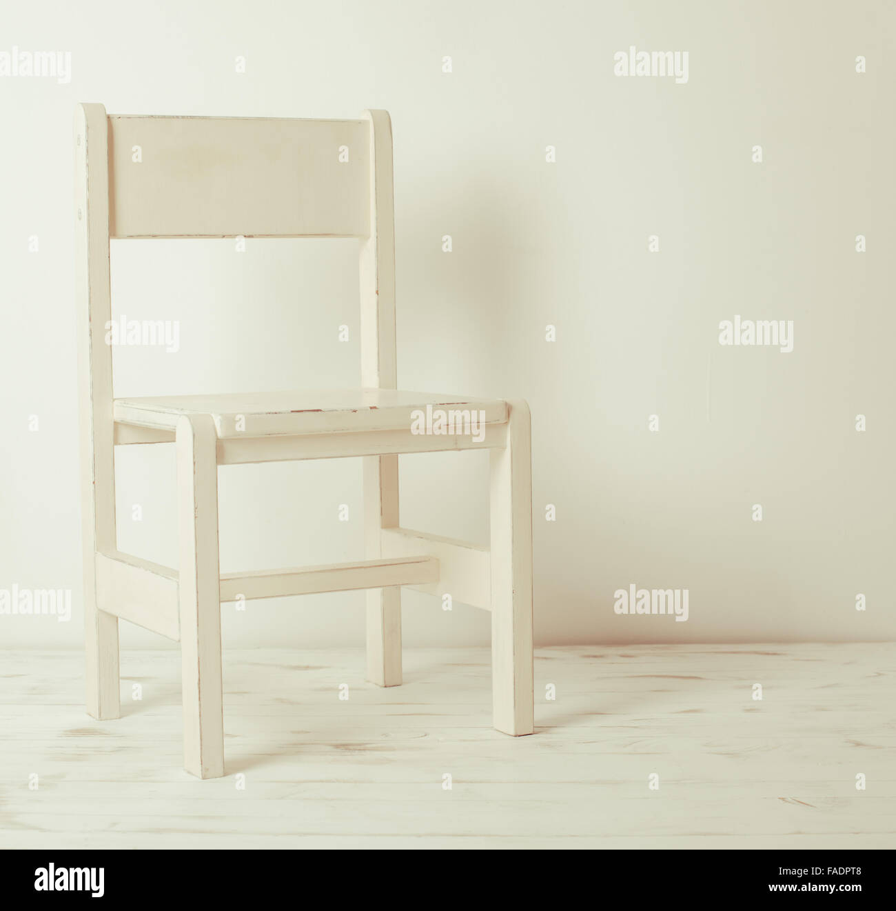 White old-fashioned chair Stock Photo - Alamy