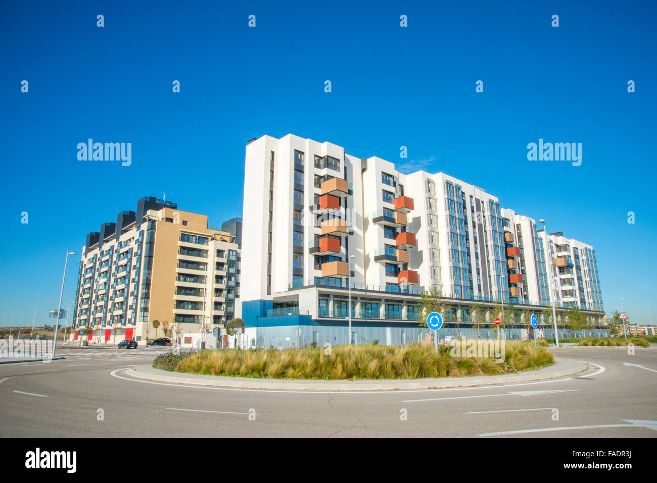 Modern buildings. Valdebebas, Madrid, Spain Stock Photo - Alamy