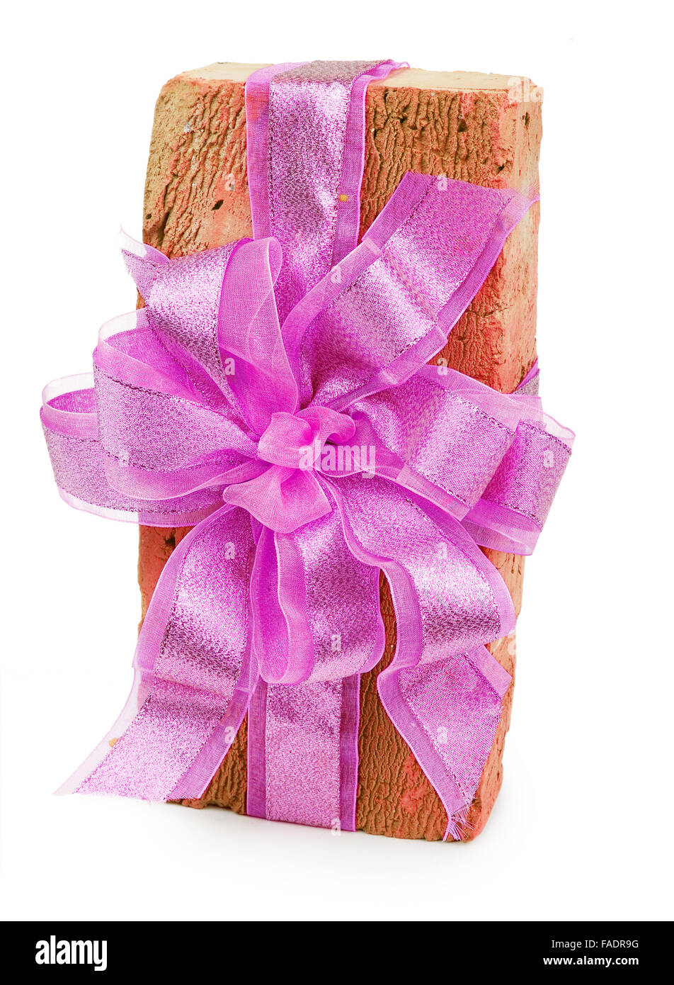 Gift brick on a white background Stock Photo - Alamy