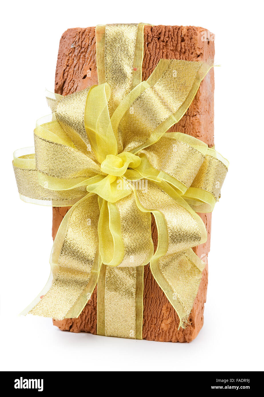 Gift brick on a white background Stock Photo - Alamy