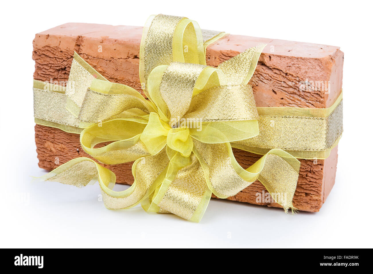 Gift brick on a white background Stock Photo - Alamy