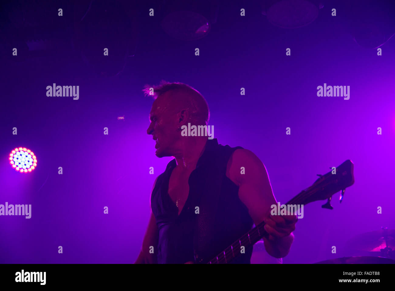 John Robb from The Membranes on stage at The Limelight in Belfast Stock ...