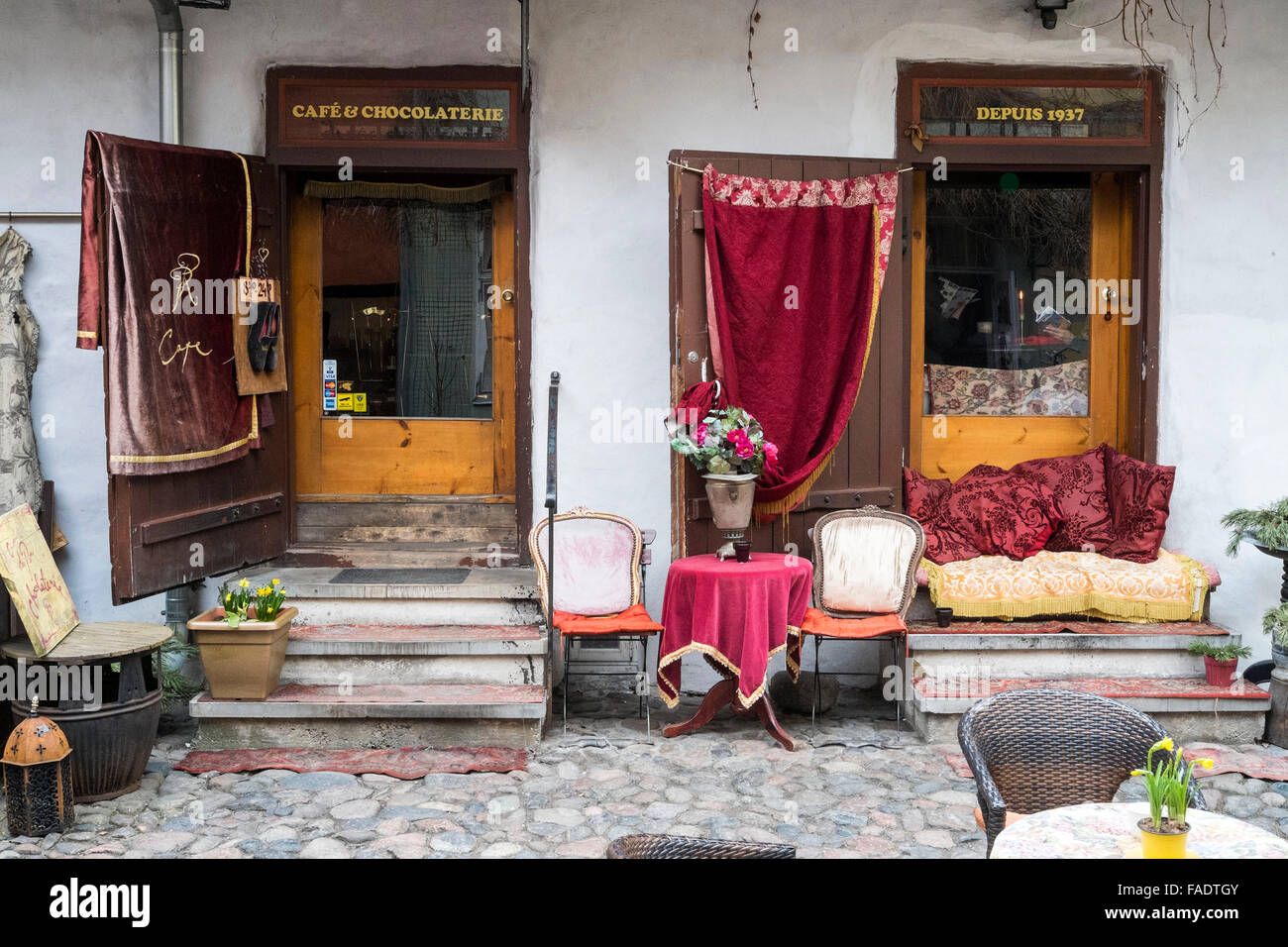 Coffee Chocolate shop Tallinn Estonia Stock Photo - Alamy